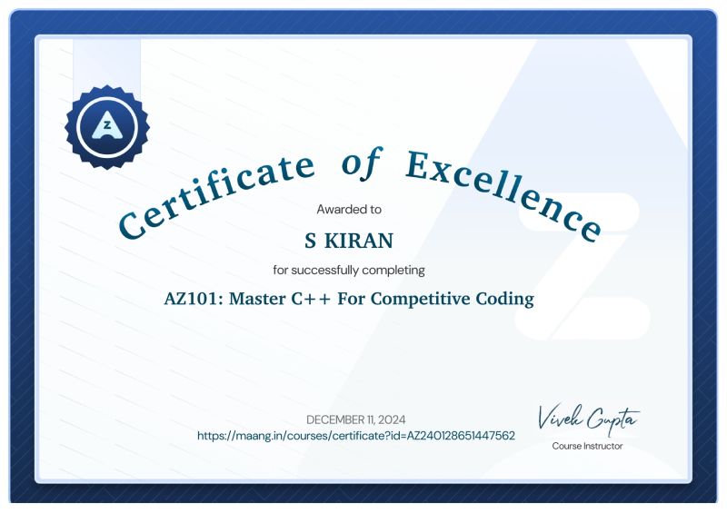 KIRAN S on LinkedIn: #learning #coding #cplusplus #programmingskills # ... KIRAN S on LinkedIn: #learning #coding #cplusplus #programmingskills # ...