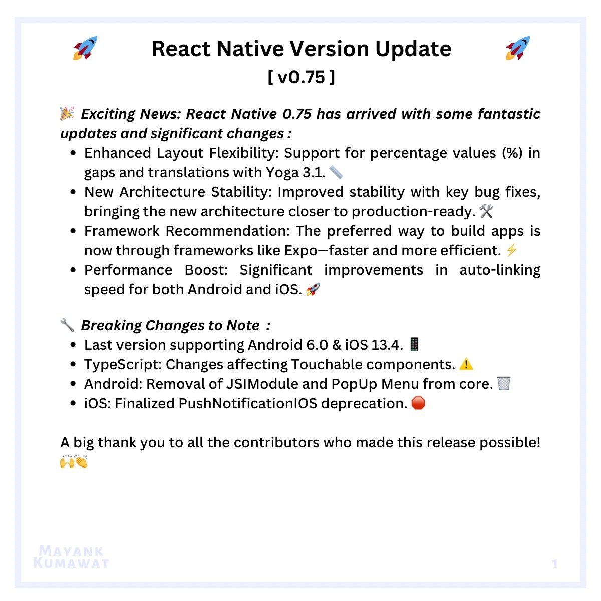 Mayank Kumawat on LinkedIn: #reactnative #react #reactjs #android #ios ... Mayank Kumawat on LinkedIn: #reactnative #react #reactjs #android #ios ...