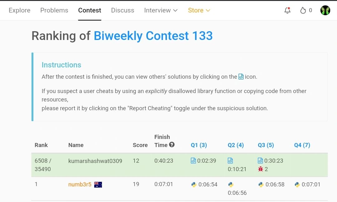 Shashwat Kumar on LinkedIn: #leetcode #contest Shashwat Kumar on LinkedIn: #leetcode #contest