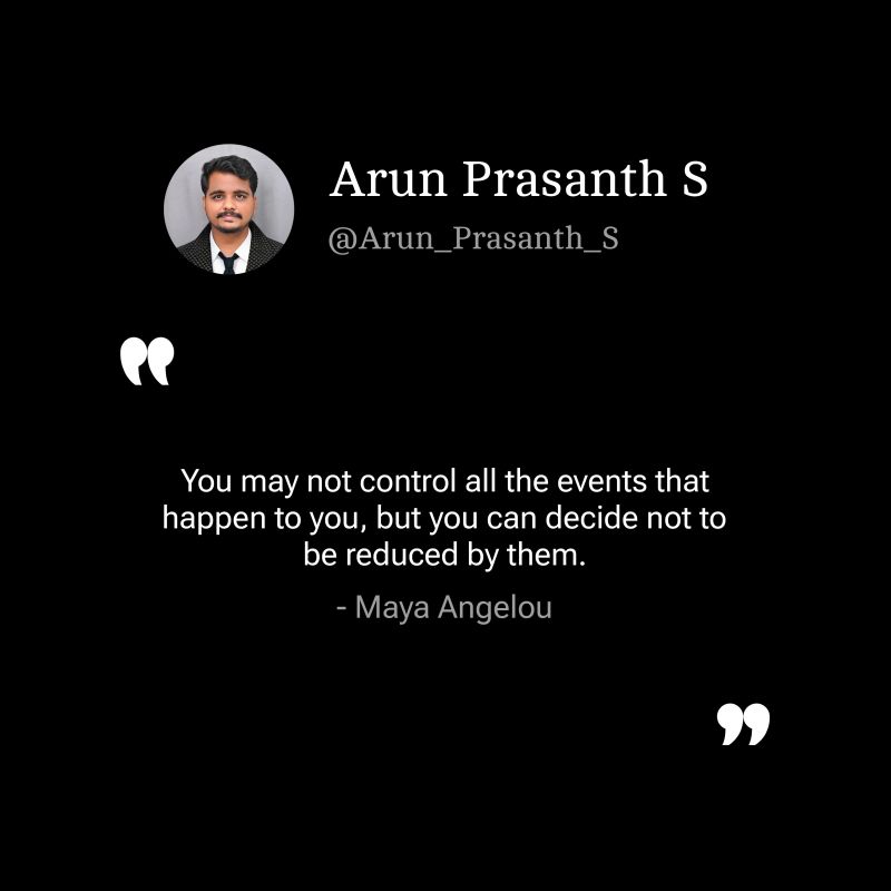 ARUN PRASANTH S on LinkedIn: #focusoncontrol #mindset #motivation # ... ARUN PRASANTH S on LinkedIn: #focusoncontrol #mindset #motivation # ...