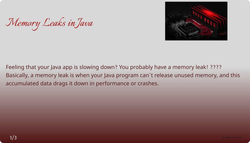 Sarthak Mishra on LinkedIn: #java #memoryleak #coding #programming # ... Sarthak Mishra on LinkedIn: #java #memoryleak #coding #programming # ...