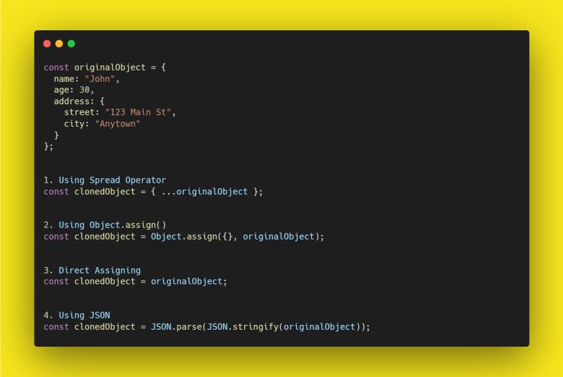 Sandeep Kumar on LinkedIn: 😃 4 Ways to Clone Objects in JavaScript 1 ... Sandeep Kumar on LinkedIn: 😃 4 Ways to Clone Objects in JavaScript 1 ...