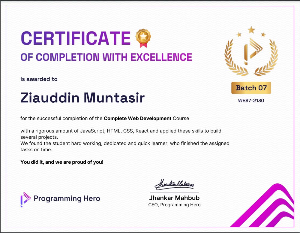 Ziauddin Muntasir on LinkedIn: 🚀 Excited to share a milestone in my web ... Ziauddin Muntasir on LinkedIn: 🚀 Excited to share a milestone in my web ...