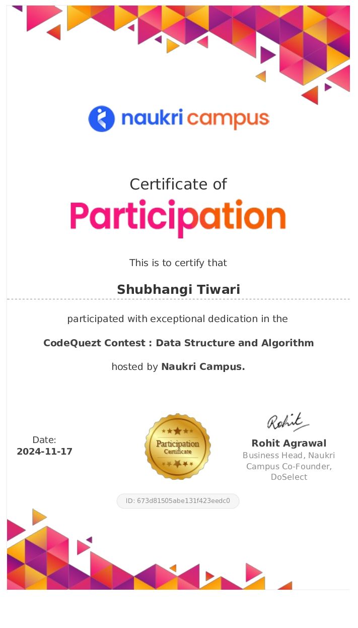 Shubhangi T. on LinkedIn: #coding #datastructures #algorithms # ... Shubhangi T. on LinkedIn: #coding #datastructures #algorithms # ...