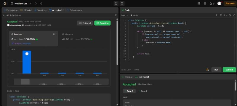 #100daysofcode #leetcode #100daysofleetcode #java #linkedlist ... #100daysofcode #leetcode #100daysofleetcode #java #linkedlist ...