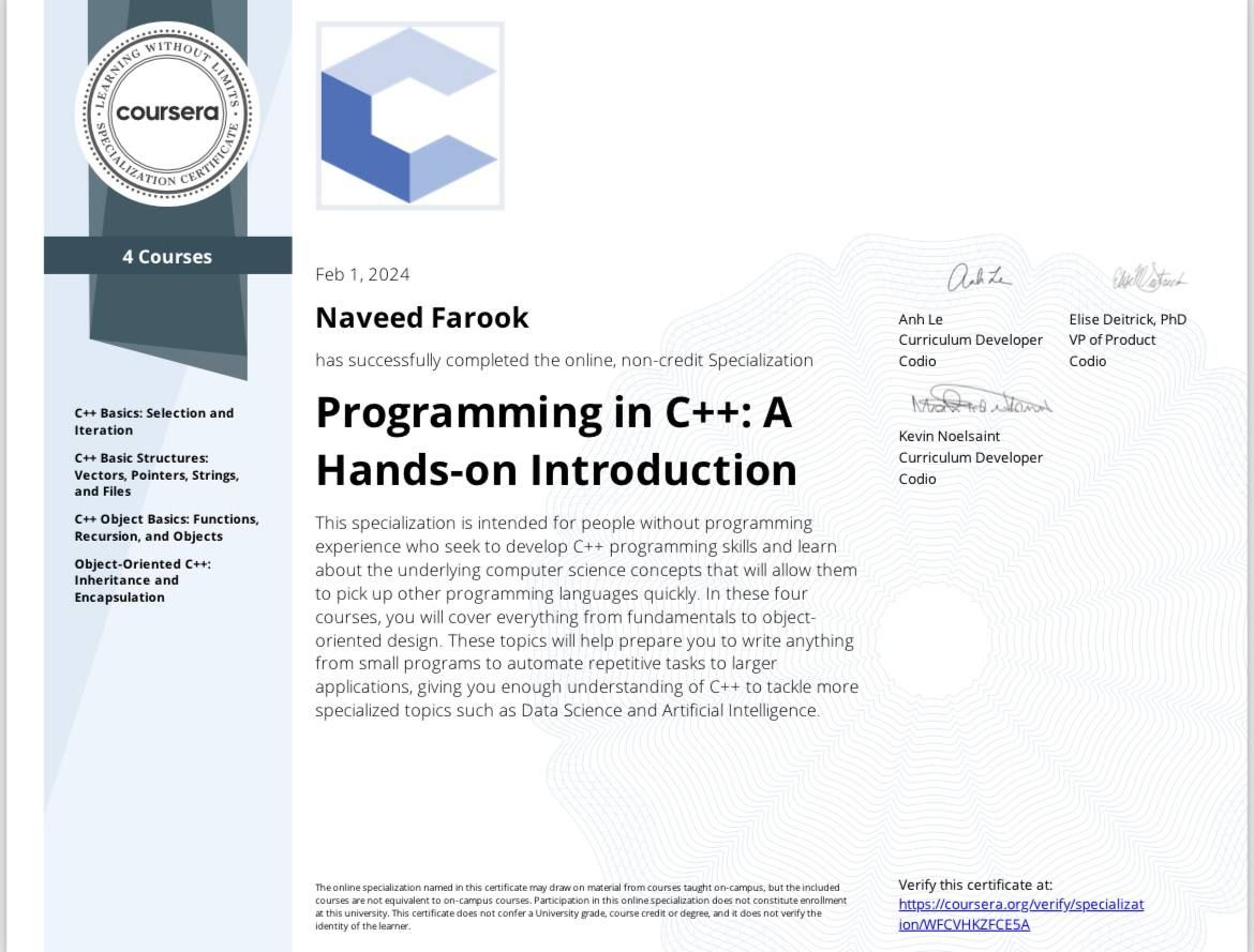 Naveed Farook on LinkedIn: #cpp #programming #learning #mooc #career # ... Naveed Farook on LinkedIn: #cpp #programming #learning #mooc #career # ...