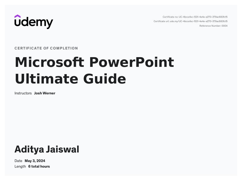 Aditya Jaiswal on LinkedIn: #microsoftpowerpoint #certification #skills ... Aditya Jaiswal on LinkedIn: #microsoftpowerpoint #certification #skills ...