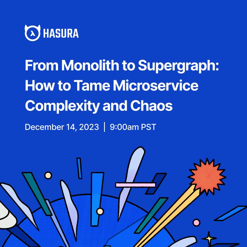 Hasura on LinkedIn: Happening tomorrow, Tanmai Gopal talks microservice ... Hasura on LinkedIn: Happening tomorrow, Tanmai Gopal talks microservice ...
