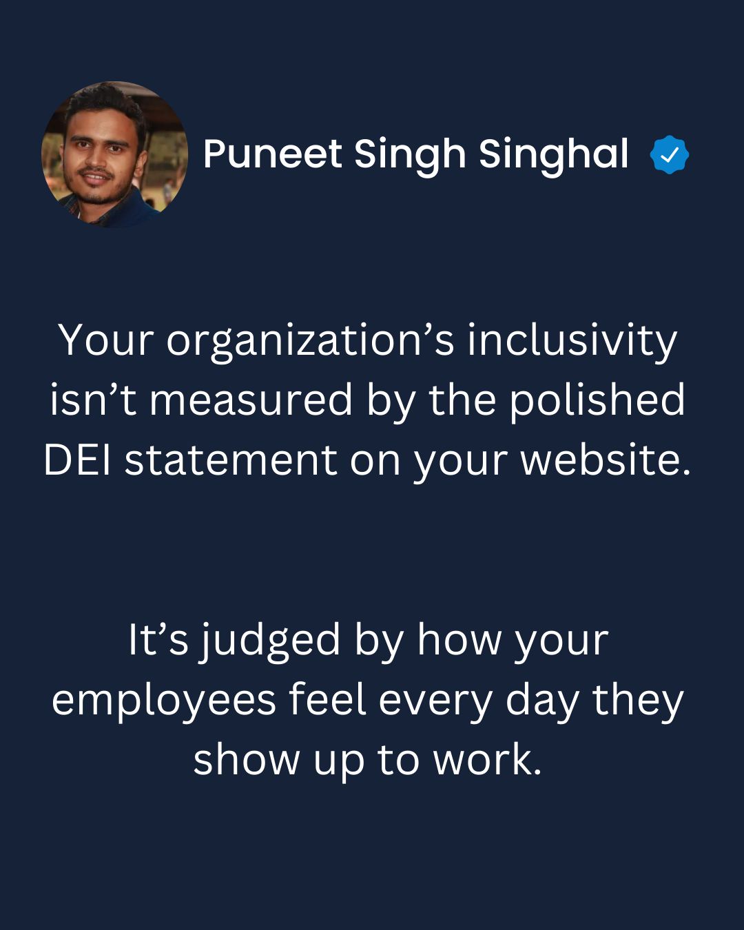 Puneet Singh Singhal on LinkedIn: Your organization’s inclusivity isn’t ... Puneet Singh Singhal on LinkedIn: Your organization’s inclusivity isn’t ...