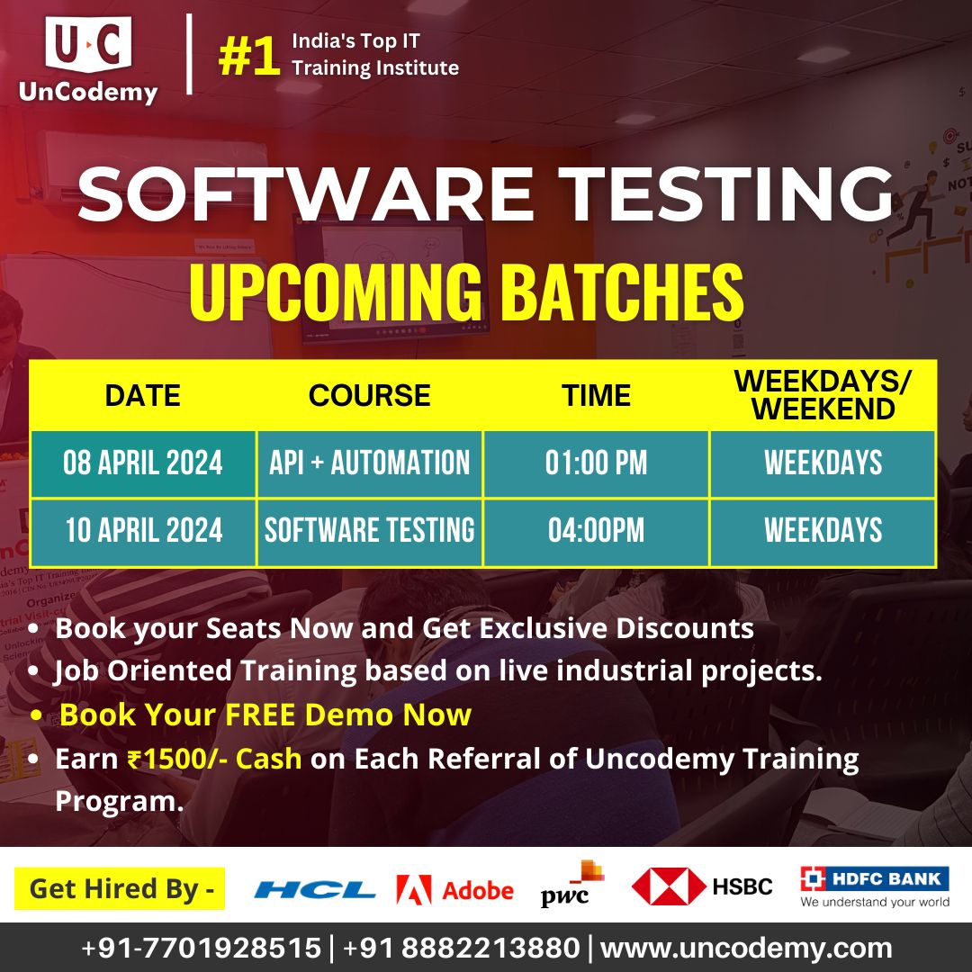 #uncodemy #trending #newbatches #datascience #softwaretesting #qa ... #uncodemy #trending #newbatches #datascience #softwaretesting #qa ...