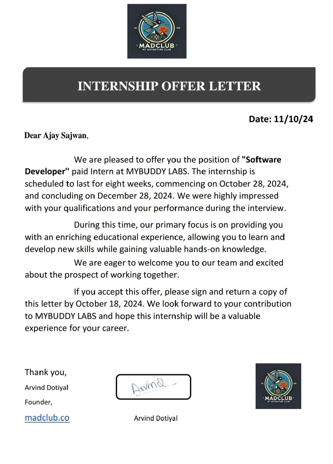 Ajay Sajwan on LinkedIn: #internship #grateful #learning #career # ... Ajay Sajwan on LinkedIn: #internship #grateful #learning #career # ...