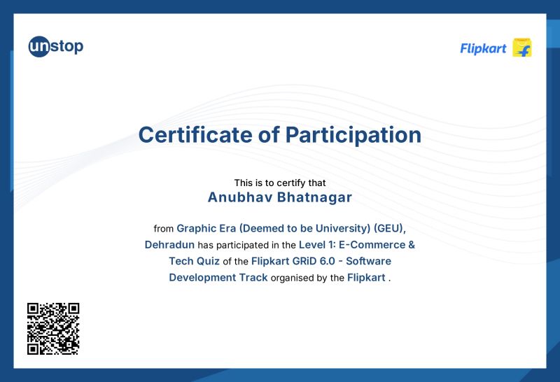 Anubhav Bhatnagar on LinkedIn: Happy to share that I participated in ... Anubhav Bhatnagar on LinkedIn: Happy to share that I participated in ...