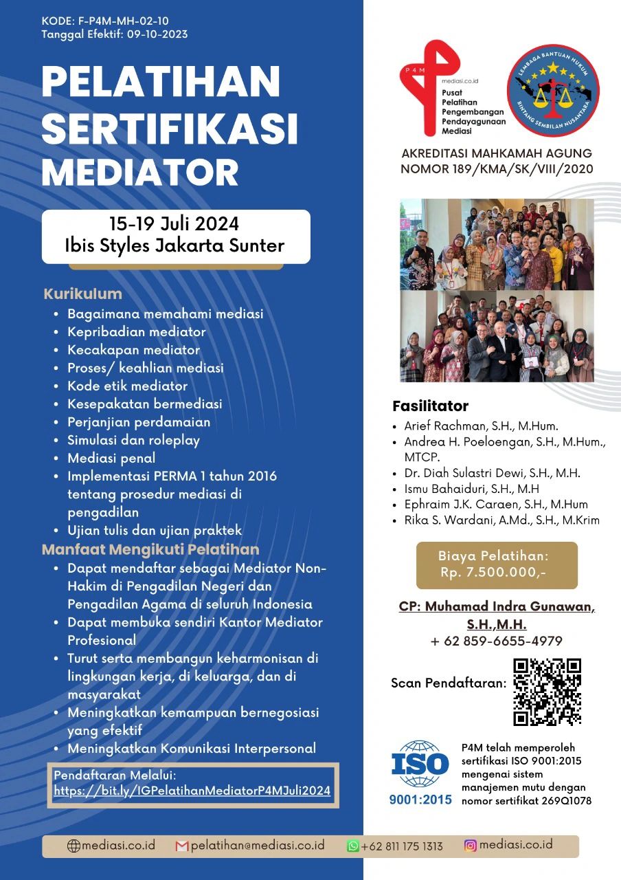 Muhamad Indra Gunawan, S.H., M.H., CHL., CPS., CMed., CCD., CIRP on ... Muhamad Indra Gunawan, S.H., M.H., CHL., CPS., CMed., CCD., CIRP on ...