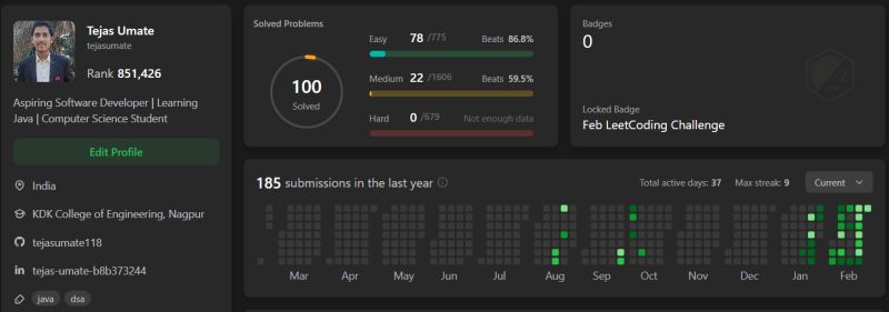 Tejas Umate on LinkedIn: #leetcode #codingjourney #milestoneachievement ... Tejas Umate on LinkedIn: #leetcode #codingjourney #milestoneachievement ...