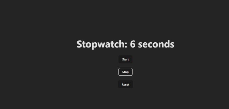 Just Built an Interactive Stopwatch with React! ⏱️ I’m excited to share ... Just Built an Interactive Stopwatch with React! ⏱️ I’m excited to share ...