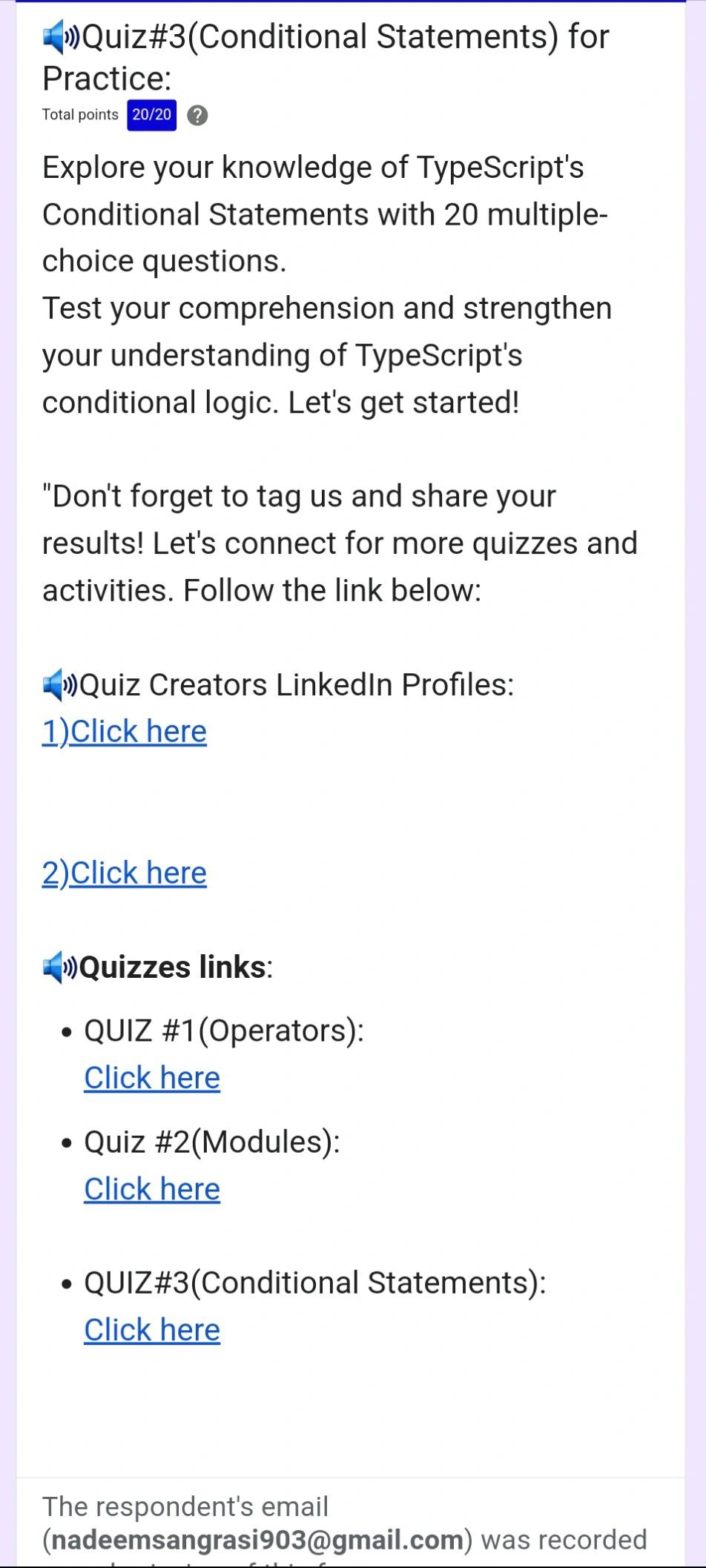 Nadeem Khan on LinkedIn: #typescript #quizsuccess #modules #development ... Nadeem Khan on LinkedIn: #typescript #quizsuccess #modules #development ...