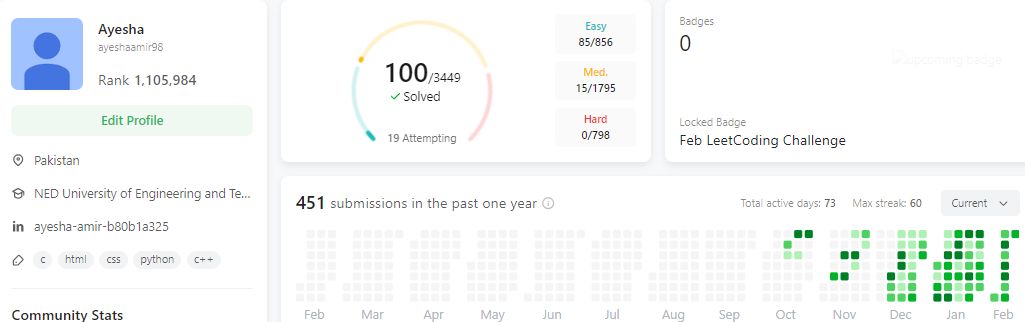 Ayesha Amir on LinkedIn: #leetcode #codingconsistency #keeplearning # ... Ayesha Amir on LinkedIn: #leetcode #codingconsistency #keeplearning # ...
