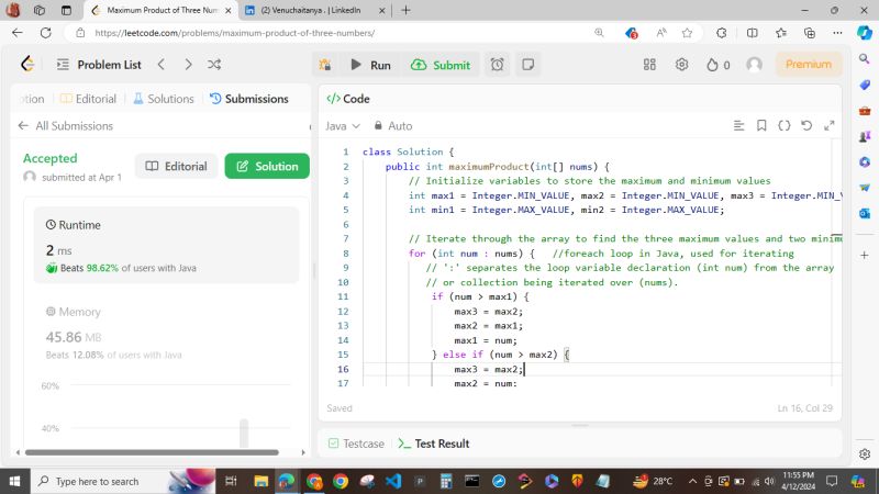 Venuchaitanya . on LinkedIn: #day16 #leetcode #100daysofcode ... Venuchaitanya . on LinkedIn: #day16 #leetcode #100daysofcode ...