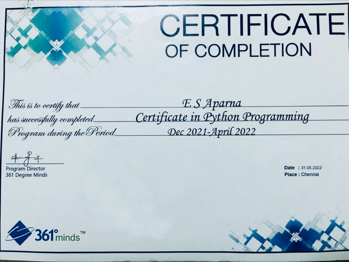 E S Aparna on LinkedIn: #pythonprogramming #programming E S Aparna on LinkedIn: #pythonprogramming #programming