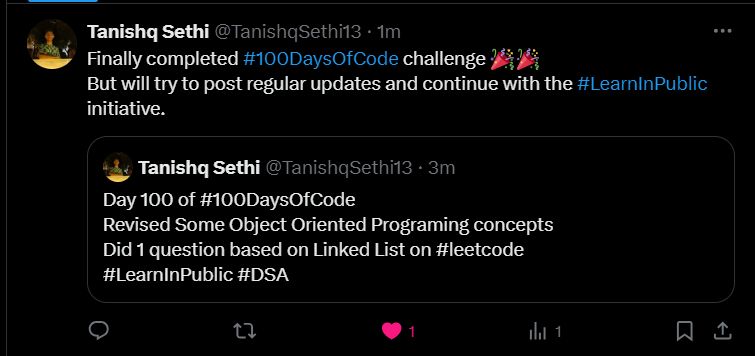 Tanishq Sethi on LinkedIn: #100daysofcode #codingjourney # ... Tanishq Sethi on LinkedIn: #100daysofcode #codingjourney # ...