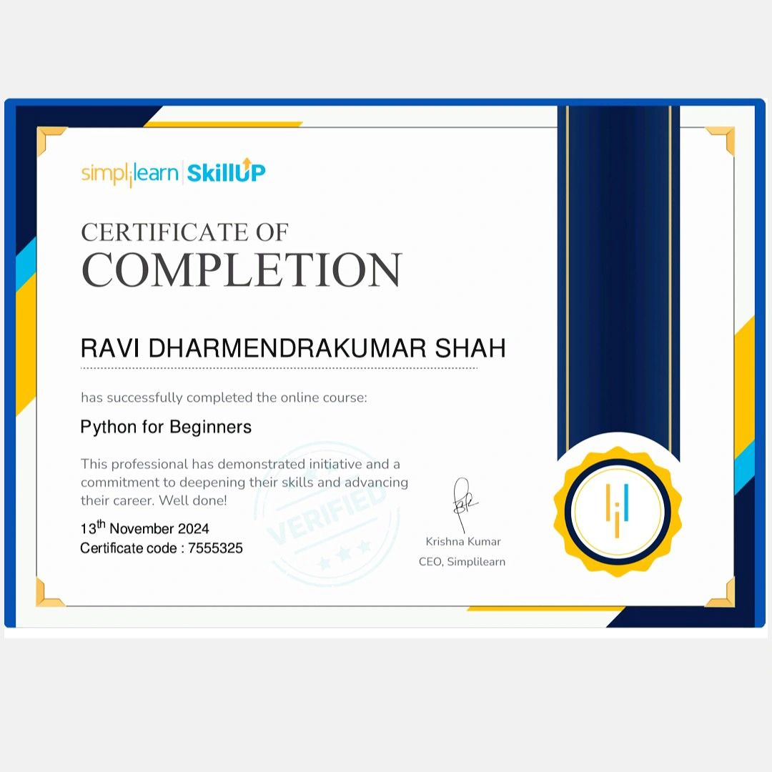 RAVI SHAH on LinkedIn: #python #programming #coding #learningjourney # ... RAVI SHAH on LinkedIn: #python #programming #coding #learningjourney # ...
