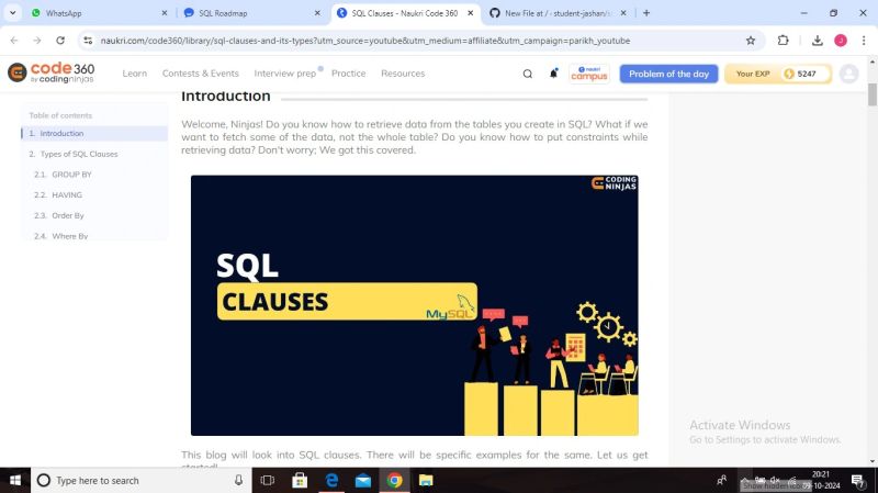 Jashandeep Kaur on LinkedIn: #sql #learningjourney #sqlclauses #data # ... Jashandeep Kaur on LinkedIn: #sql #learningjourney #sqlclauses #data # ...