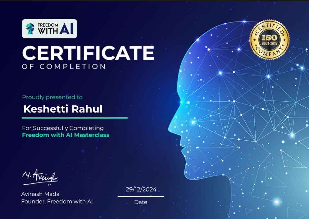 Rahul Keshetti on LinkedIn: #ai #learning #workshop #certificate # ... Rahul Keshetti on LinkedIn: #ai #learning #workshop #certificate # ...