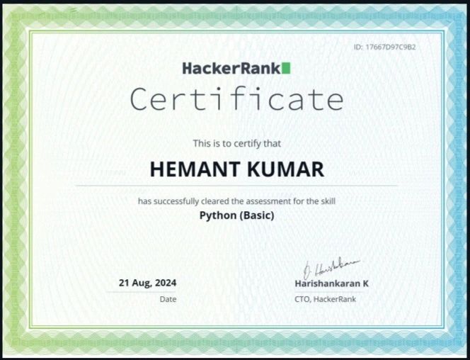 Hemant Kumar on LinkedIn: #python #programming #hackerrank # ... Hemant Kumar on LinkedIn: #python #programming #hackerrank # ...