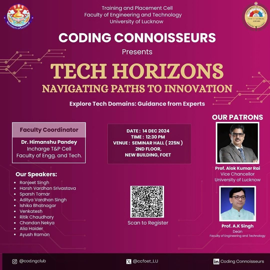 Coding Connoisseurs on LinkedIn: #techhorizons #guidancesession # ... Coding Connoisseurs on LinkedIn: #techhorizons #guidancesession # ...