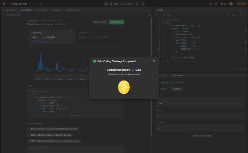 Rohit Ojha on LinkedIn: #leetcode #dailychallenge #100daysofcode #dsa Rohit Ojha on LinkedIn: #leetcode #dailychallenge #100daysofcode #dsa