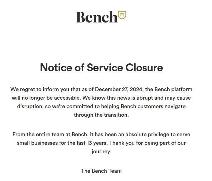 Mariane Labonete on LinkedIn: #bench #benchshutdown #benchaccounting # ... Mariane Labonete on LinkedIn: #bench #benchshutdown #benchaccounting # ...
