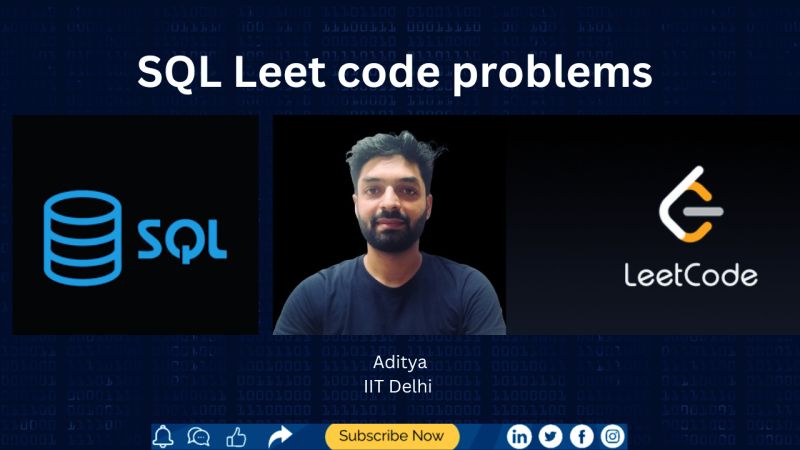 Aditya Kumar on LinkedIn: #sql #leetcode #sql #dataanalyst #datascience ... Aditya Kumar on LinkedIn: #sql #leetcode #sql #dataanalyst #datascience ...