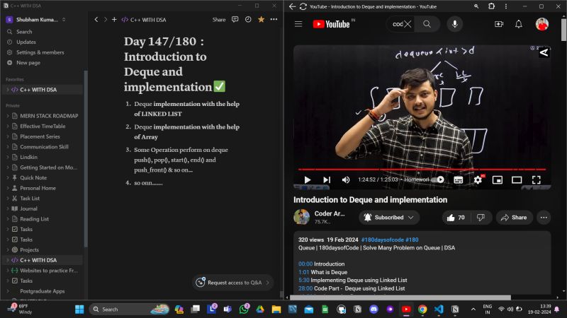 Shubham Kumar Jha on LinkedIn: #180daysofcode #deque #datastructures # ... Shubham Kumar Jha on LinkedIn: #180daysofcode #deque #datastructures # ...
