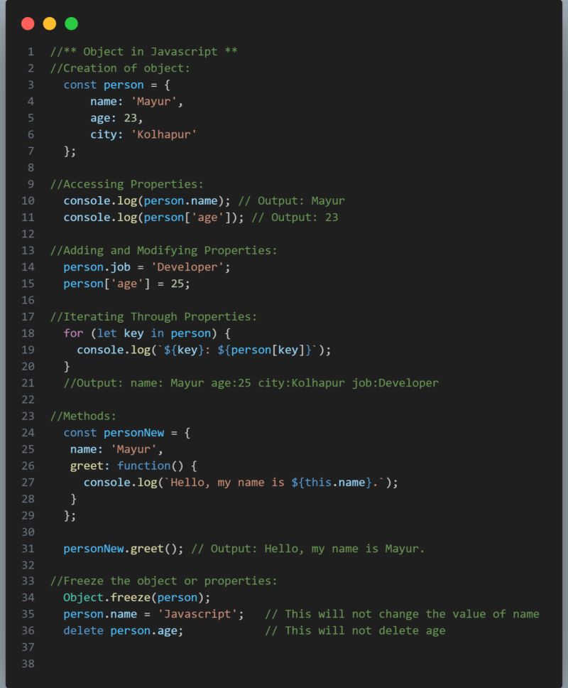 Mayur Redekar on LinkedIn: #javascript #programming #objects # ... Mayur Redekar on LinkedIn: #javascript #programming #objects # ...