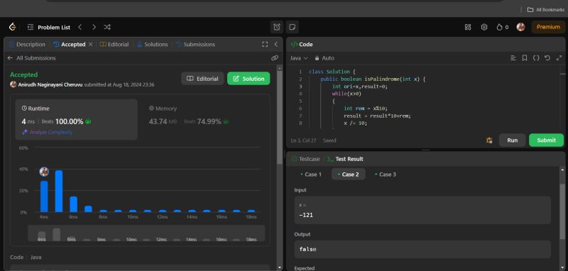 Solved LeetCode Problem with Java | Anirudh Naginayani Cheruvu posted ... Solved LeetCode Problem with Java | Anirudh Naginayani Cheruvu posted ...