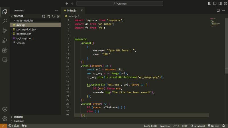 Chetana Bhanarkar on LinkedIn: #hello_connections #qr_code #node_js # ... Chetana Bhanarkar on LinkedIn: #hello_connections #qr_code #node_js # ...