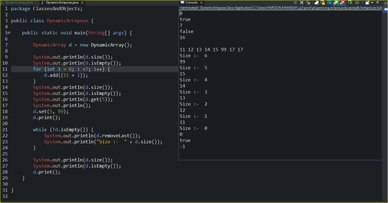 Haroon Nissar on LinkedIn: #java #dynamicarray #coding #programming # ... Haroon Nissar on LinkedIn: #java #dynamicarray #coding #programming # ...