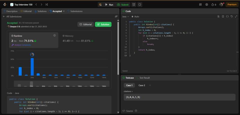 #day11 #leetcode150 #javacoding #dsa #interviewprep #100daysofcode ... #day11 #leetcode150 #javacoding #dsa #interviewprep #100daysofcode ...