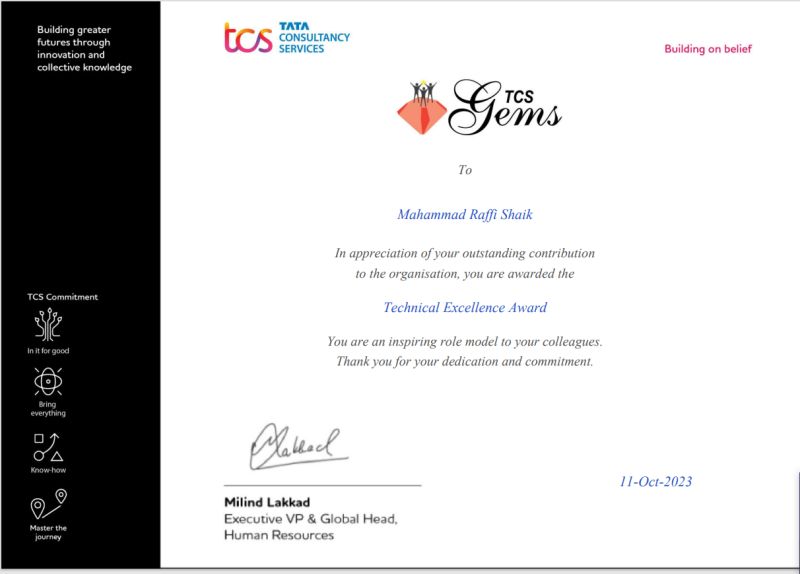 Mahammad Raffi Shaik posted on LinkedIn Mahammad Raffi Shaik posted on LinkedIn