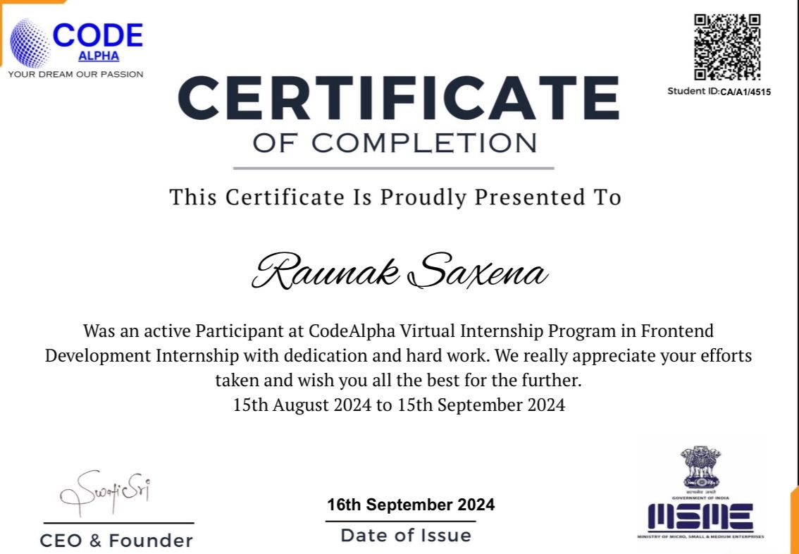 Raunak Saxena on LinkedIn: 🎉Excited to share that I have completed my ... Raunak Saxena on LinkedIn: 🎉Excited to share that I have completed my ...