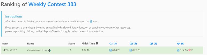 Vivek Kumar Mishra on LinkedIn: #leetcode #competitiveprogramming #dsa ... Vivek Kumar Mishra on LinkedIn: #leetcode #competitiveprogramming #dsa ...