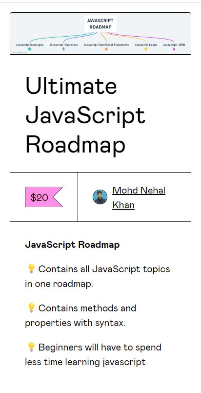 New Digital Product on Gumroad: A Javascript Roadmap | MOHD NEHAL KHAN ... New Digital Product on Gumroad: A Javascript Roadmap | MOHD NEHAL KHAN ...