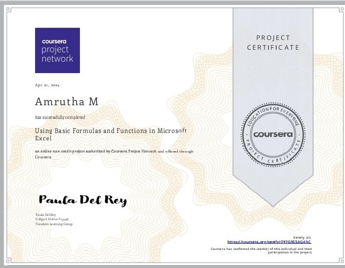 Amrutha M on LinkedIn: Using Basic Formulas & Functions in Microsoft Excel Amrutha M on LinkedIn: Using Basic Formulas & Functions in Microsoft Excel