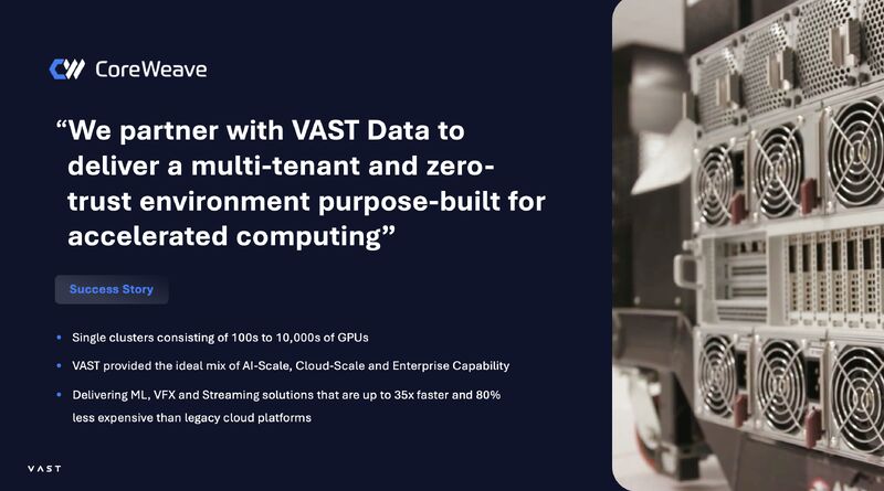 Hannah Pridemore on LinkedIn: CoreWeave and VAST Data join forces to ... Hannah Pridemore on LinkedIn: CoreWeave and VAST Data join forces to ...