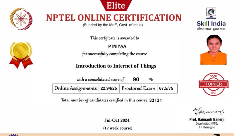 Iniyaa Paari on LinkedIn: #iot #nptel #lifelonglearning #techjourney # ... Iniyaa Paari on LinkedIn: #iot #nptel #lifelonglearning #techjourney # ...