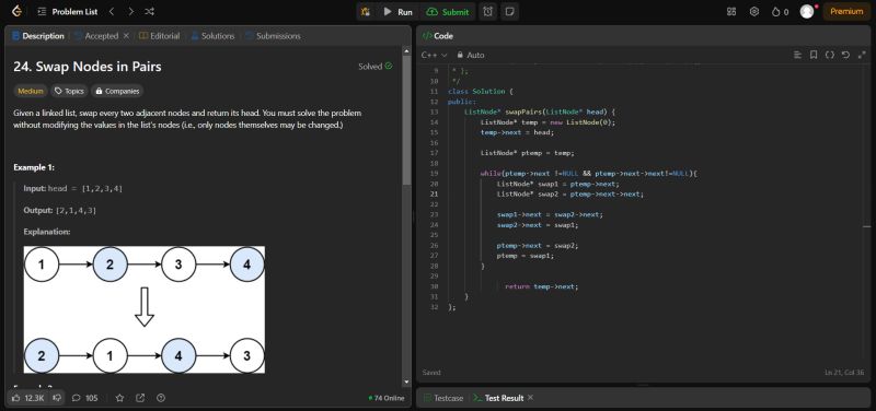 #100daysofcode #leetcode #linkedlist #cplusplus #coding #problemsolving ... #100daysofcode #leetcode #linkedlist #cplusplus #coding #problemsolving ...