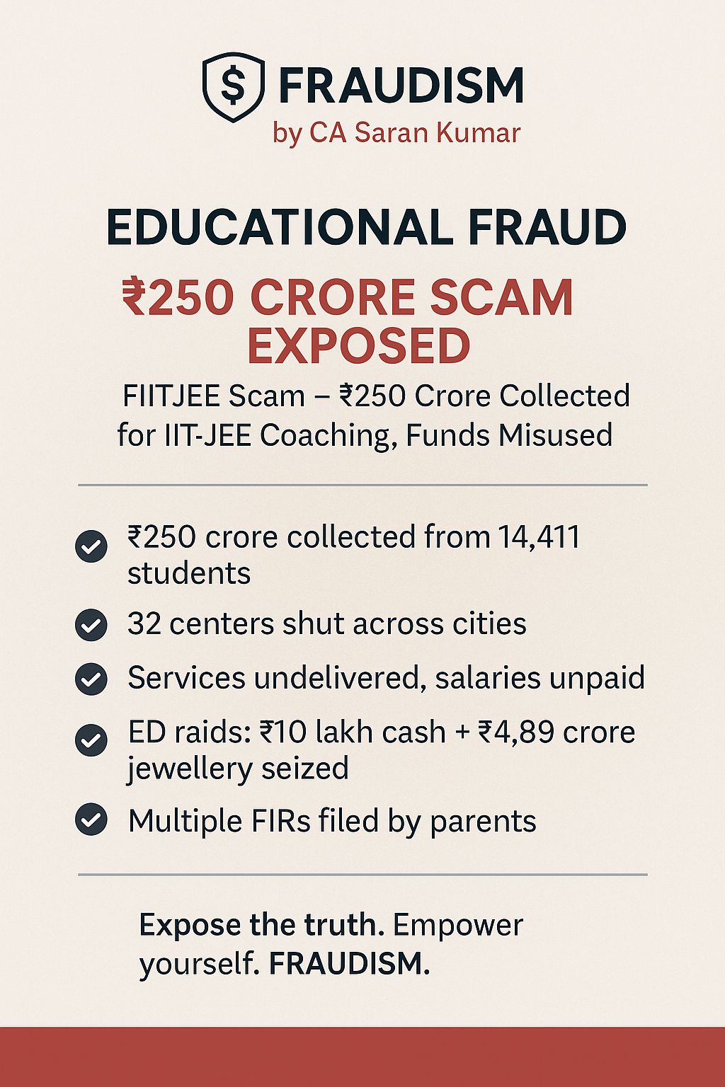 ๐ง FRAUDISM ALERT by CA Saran Kumar Follow the Fraudism channel onโฆ | CA ... ๐ง FRAUDISM ALERT by CA Saran Kumar Follow the Fraudism channel onโฆ | CA ...