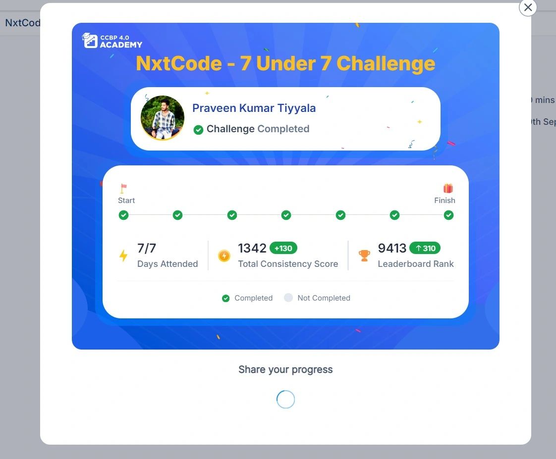 PRAVEEN KUMAR TIYYALA on LinkedIn: #python #pythonchallenge #nxtwave # ... PRAVEEN KUMAR TIYYALA on LinkedIn: #python #pythonchallenge #nxtwave # ...