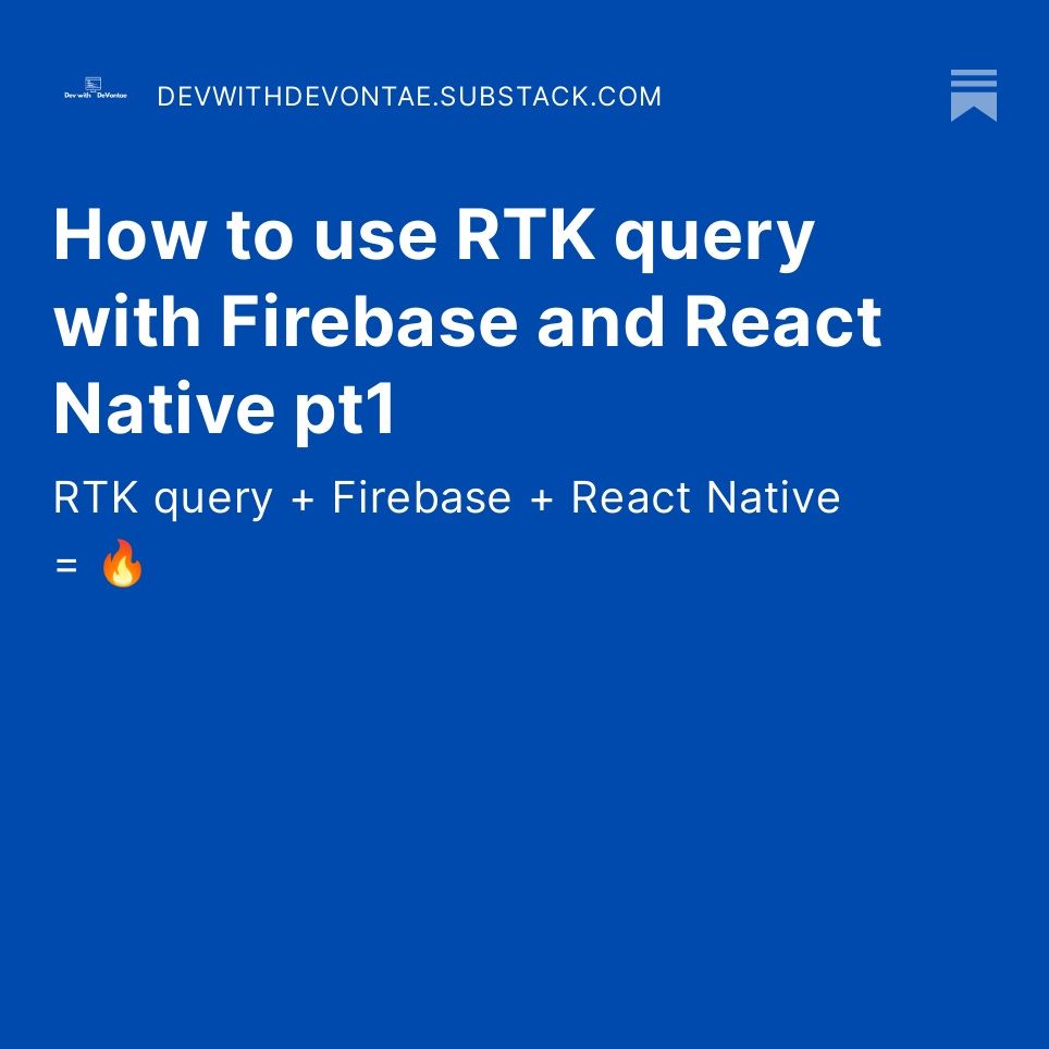 DeVontae Moore on LinkedIn: #reactnative #react #redux #rtkquery DeVontae Moore on LinkedIn: #reactnative #react #redux #rtkquery