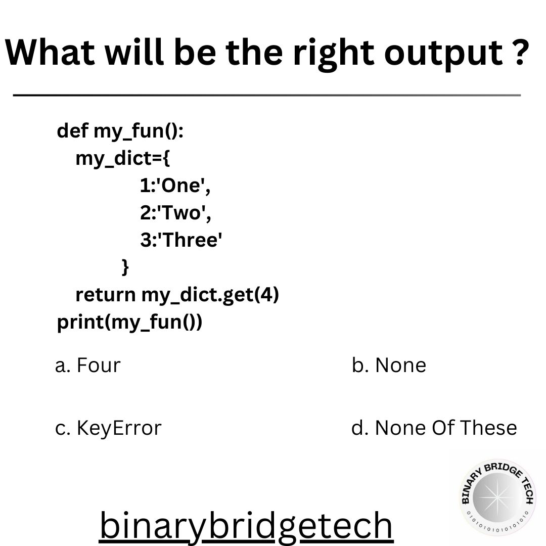 Binarybridgetech on LinkedIn: #python #dictionary #pythondeveloper # ... Binarybridgetech on LinkedIn: #python #dictionary #pythondeveloper # ...